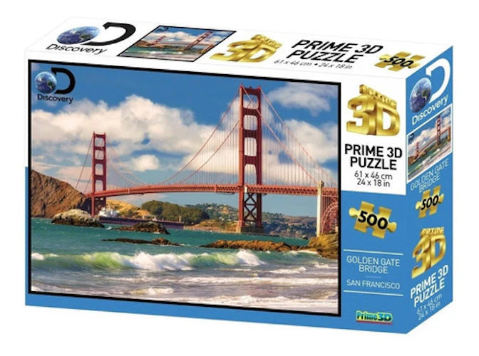 Prime3D Puzzle: Golden Gate Bridge (500pc) – Toys101