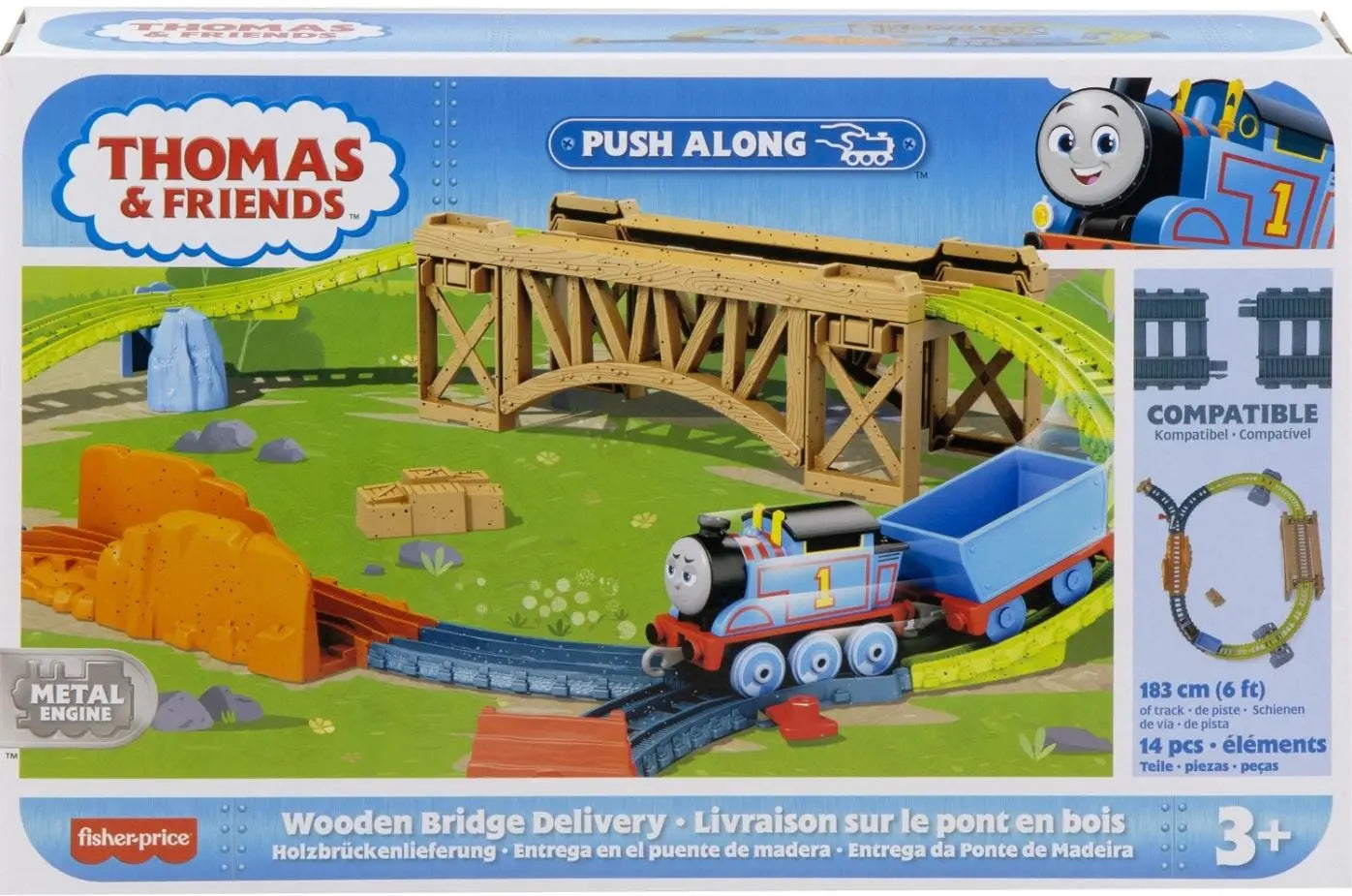 Buy Thomas & Friends Push Along Wooden Bridge Delivery Track Set ...