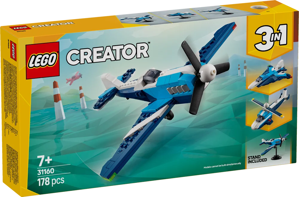 LEGO Creator 3-in-1 31160 Aircraft: Race Plane – Toys101